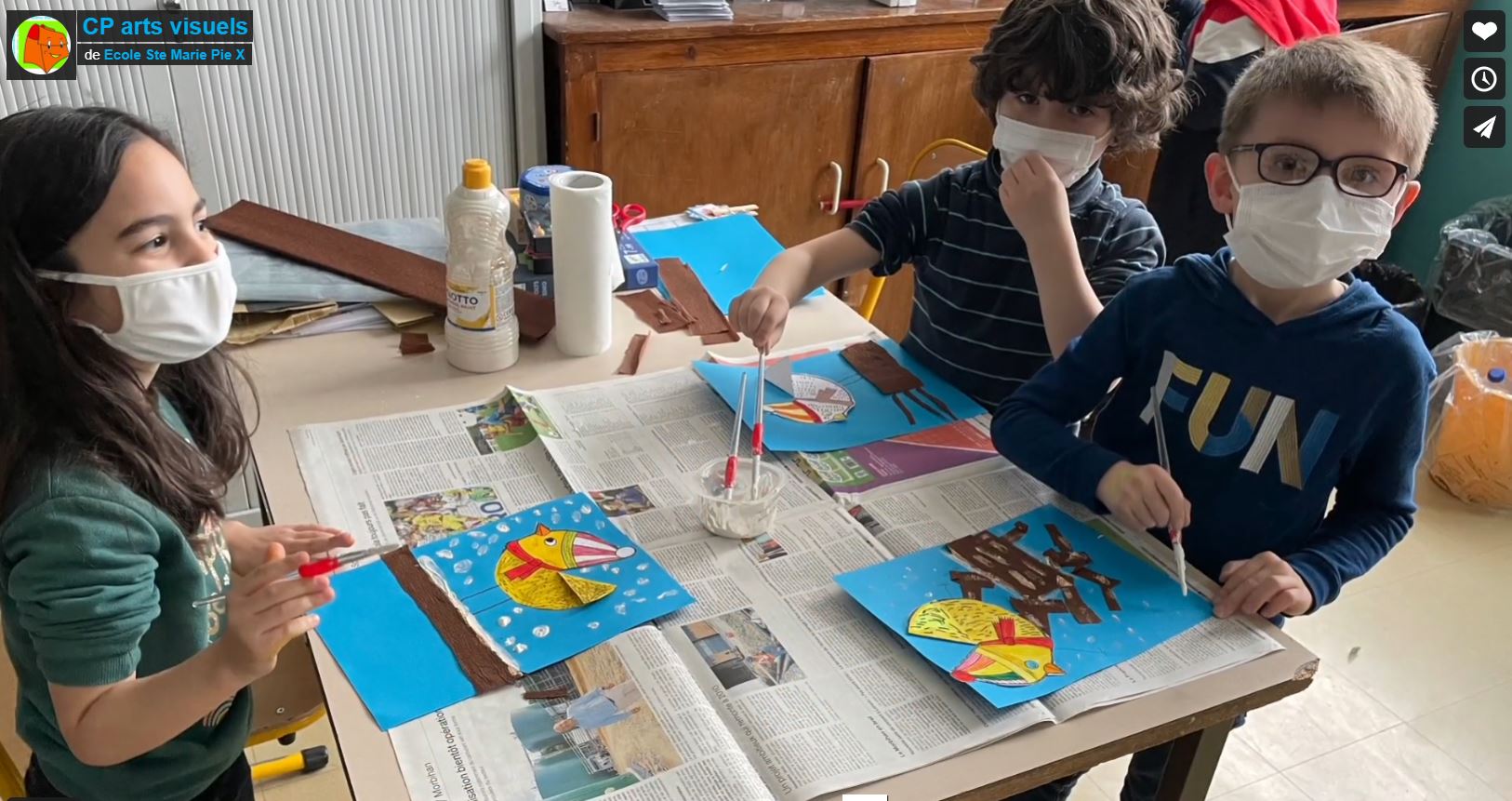 Les CP font de l'art visuel | Ecole Sainte Marie Pie X